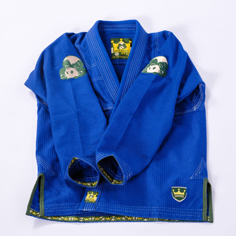 Inverted Gear BJJ Gi Gold Weave V2 blue - Rebelz