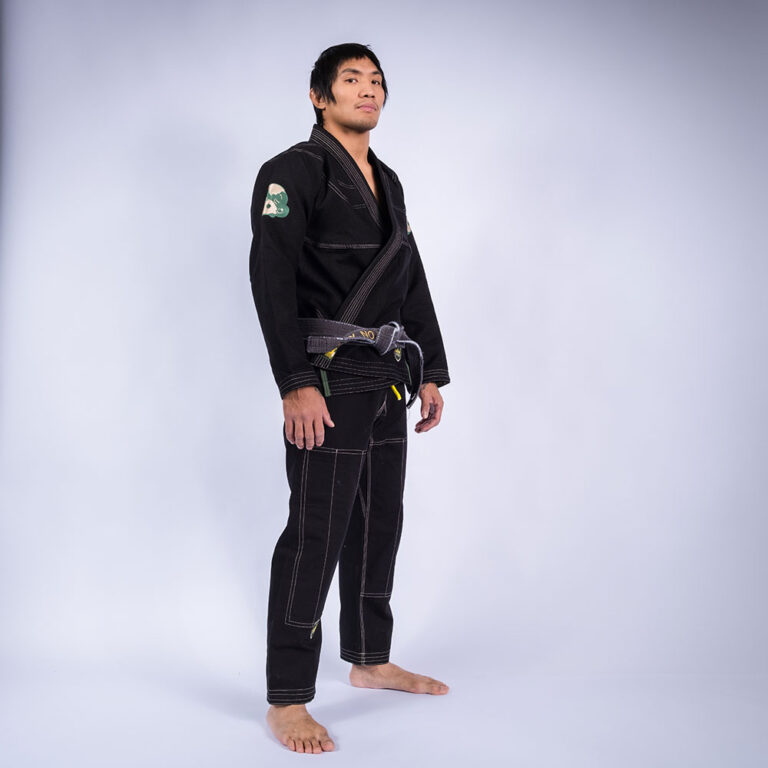 Inverted Gear BJJ Gi Gold Weave V2 black - Rebelz