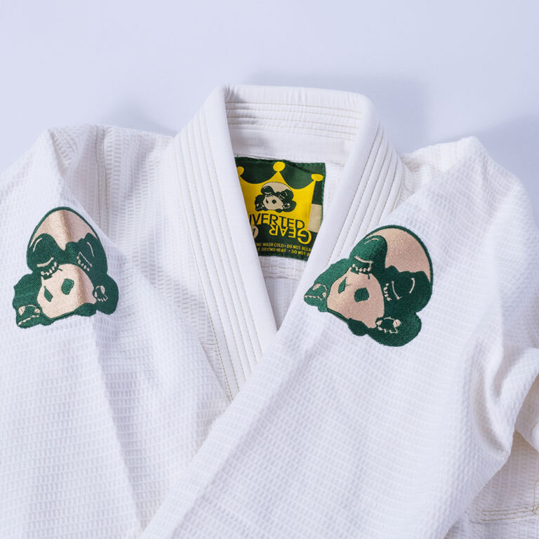 Inverted Gear BJJ Gi Gold Weave V2 white - Rebelz