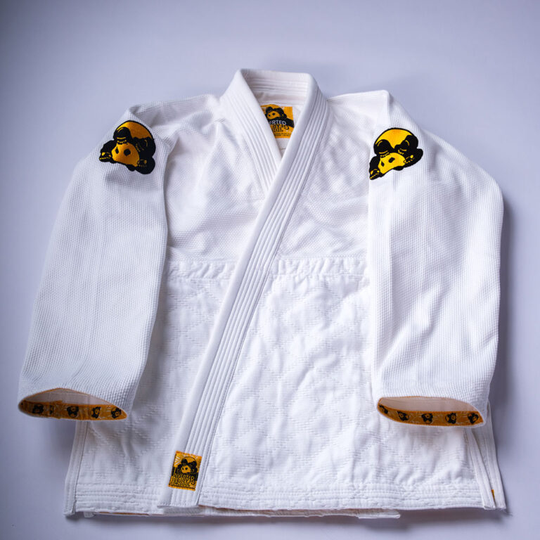 Inverted Gear BJJ Gi Old School V2 white - Rebelz