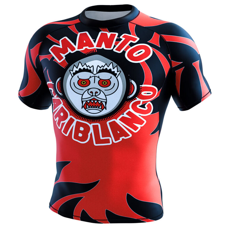 Manto Rashguard Cariblanco black/red - Rebelz