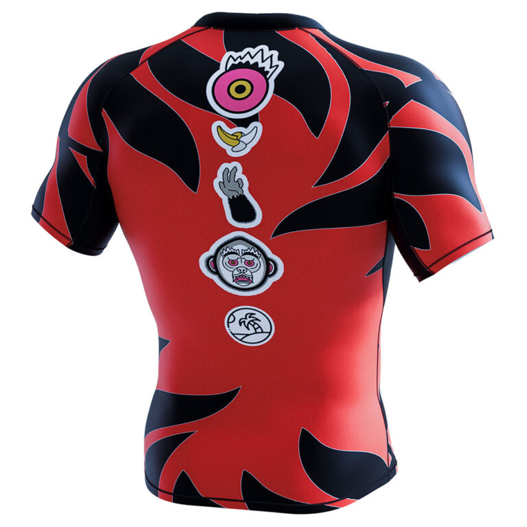 Manto Rashguard Cariblanco black/red - Rebelz