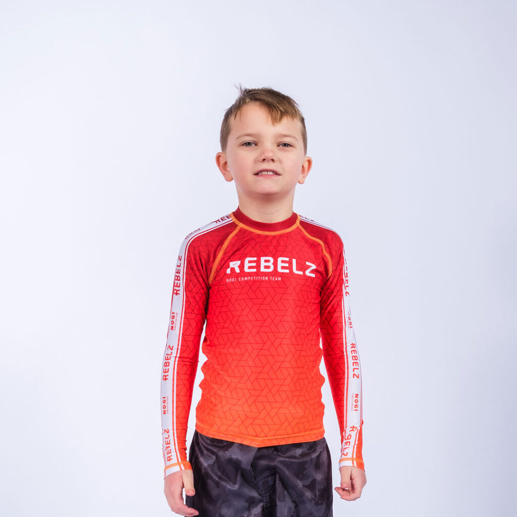 Rebelz Rashguard Kids Ranked orange - Rebelz