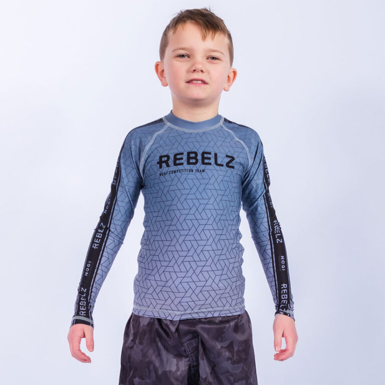 Rebelz Rashguard Kids Ranked grey - Rebelz