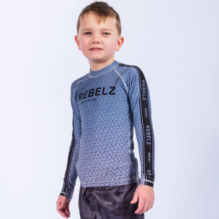 Rebelz Rashguard Kids Ranked grey - Rebelz