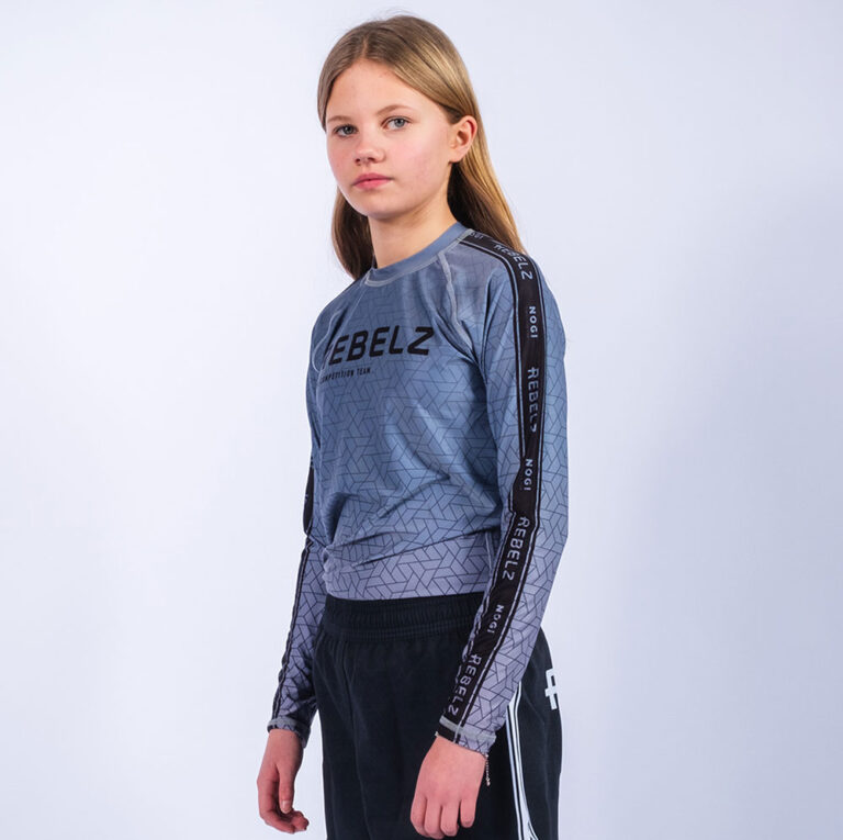 Rebelz Rashguard Kids Ranked grey - Rebelz
