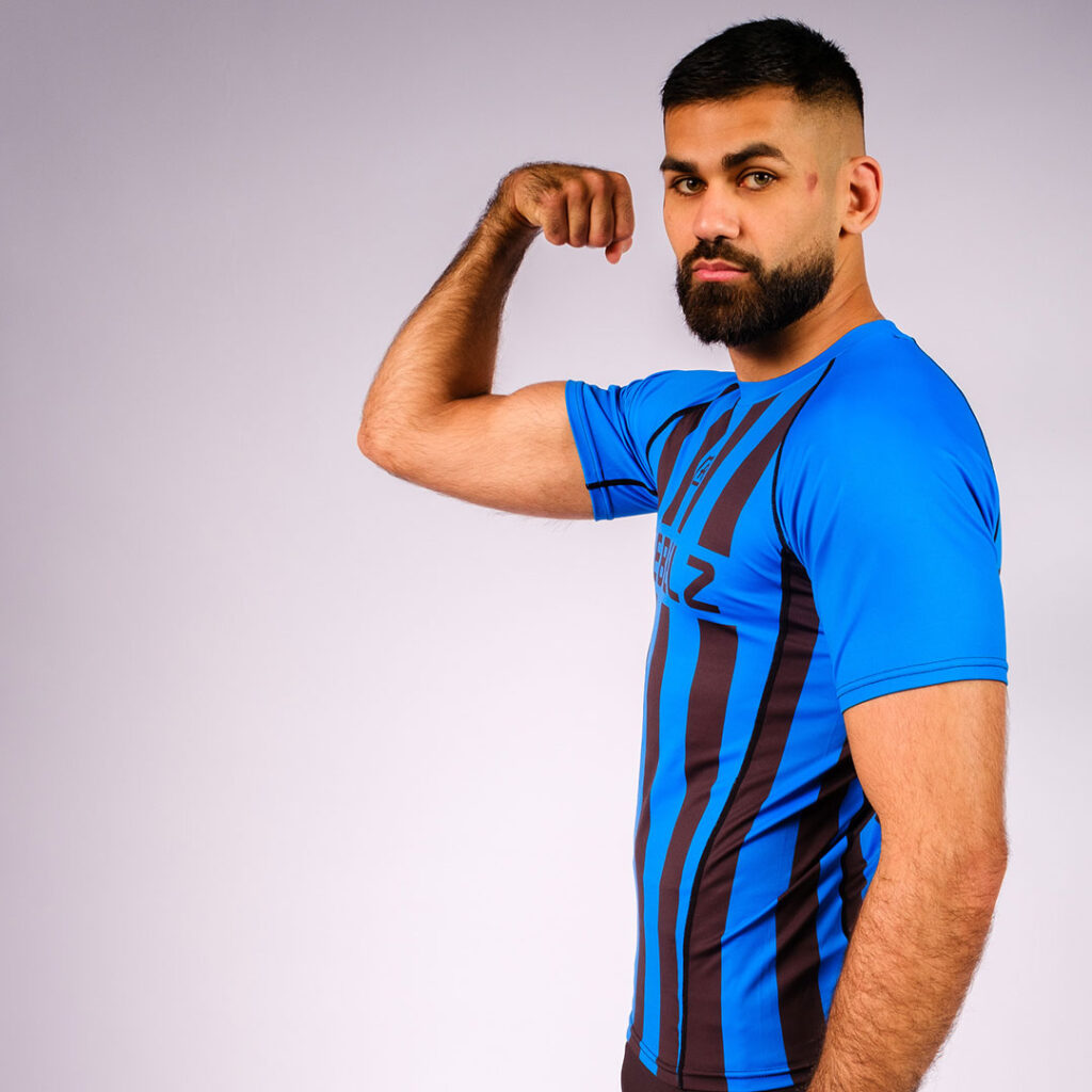 Rebelz Rashguard Men Ranked Fight Club blue - Rebelz